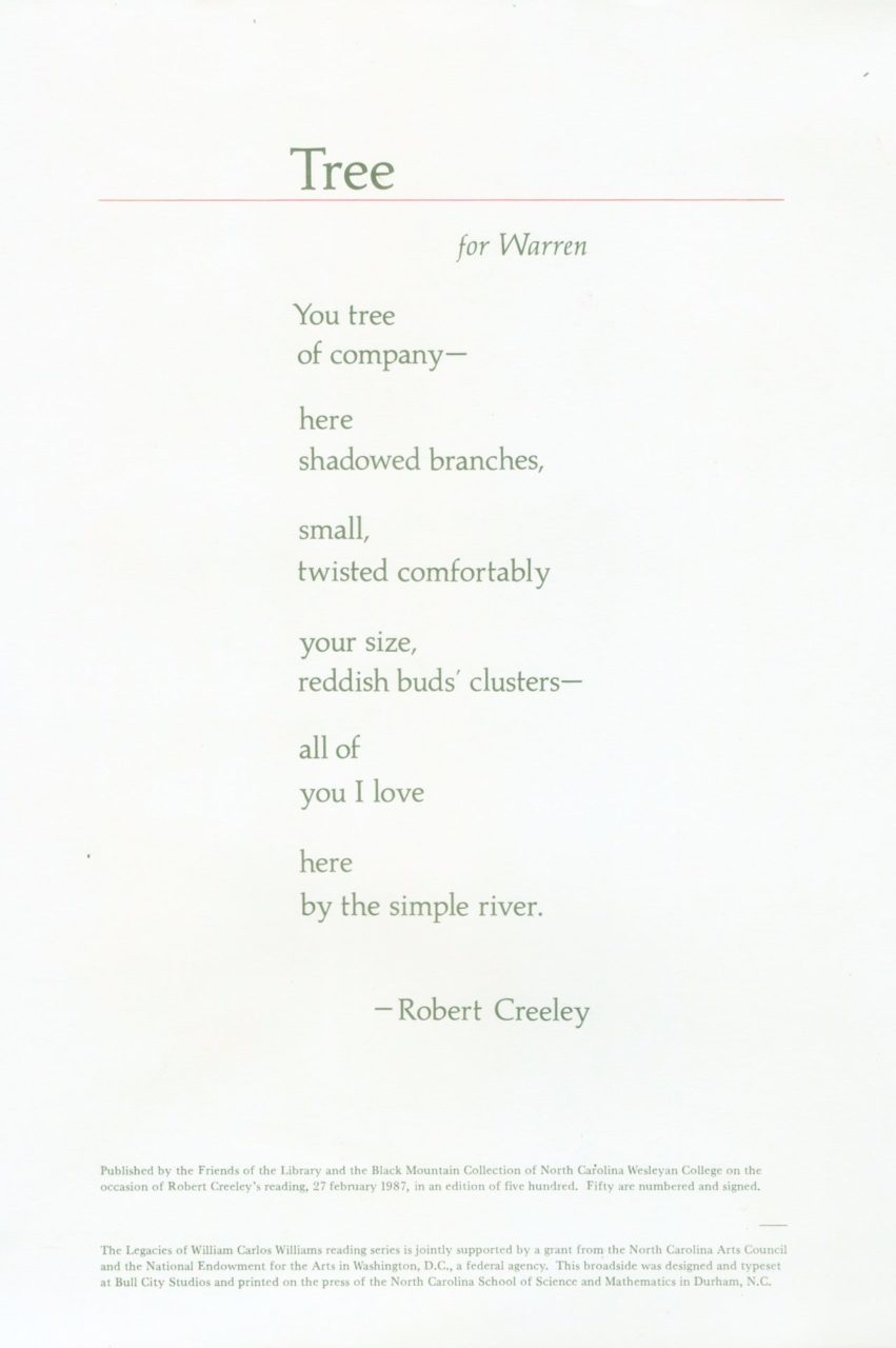 "Tree," a poem - R.A. Fountain